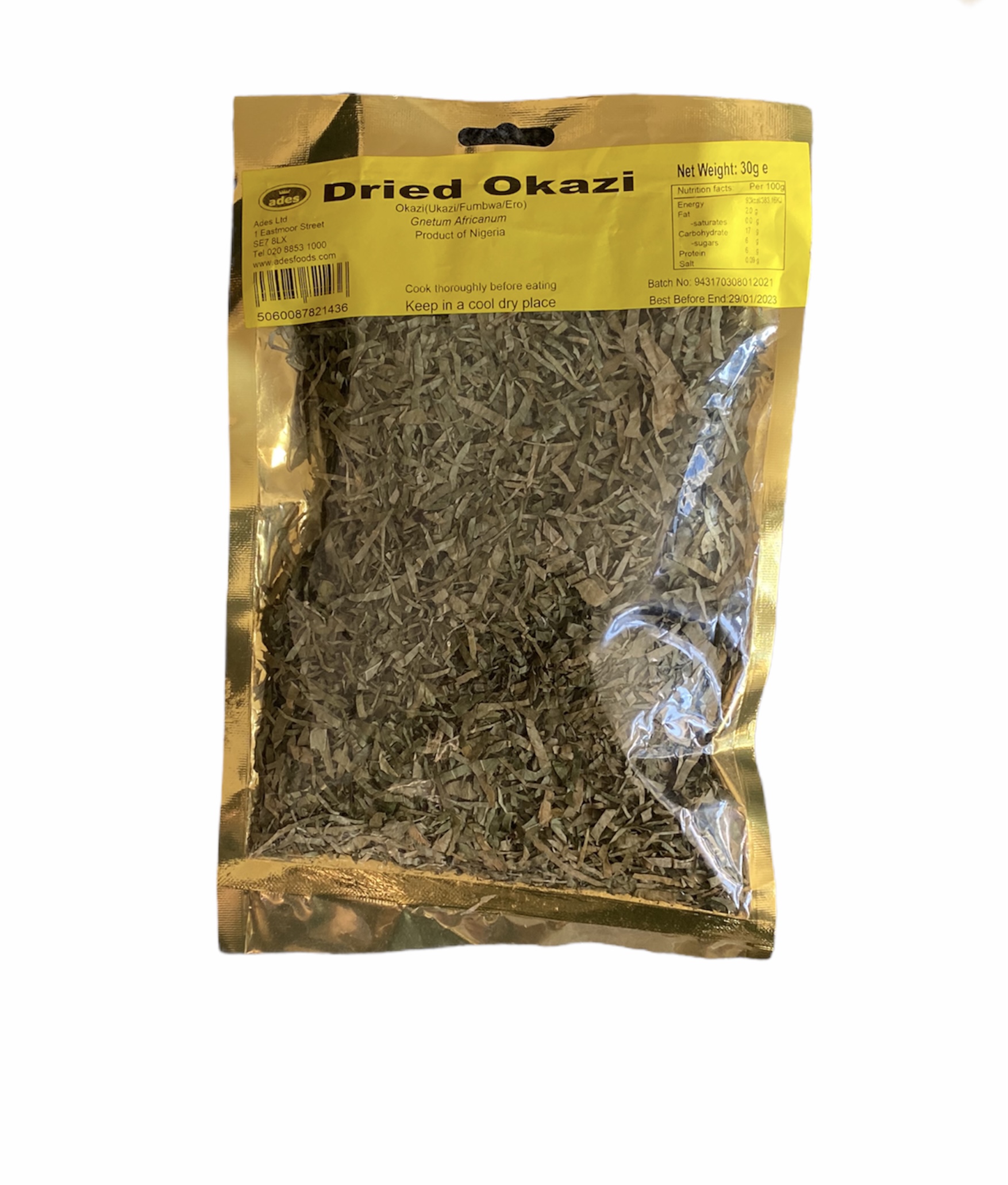 Dried Okazi (Ukazi/Fumbwa/Ero)